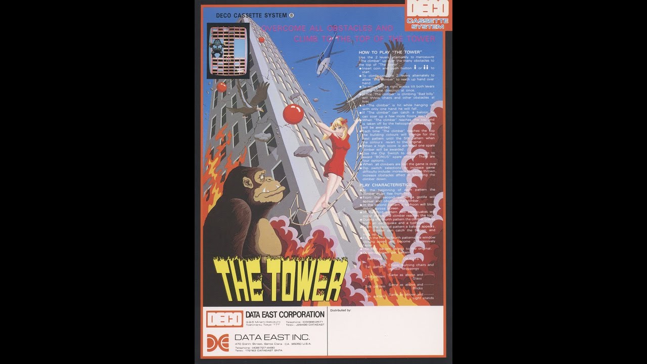 The Tower/ザ・タワー (Arcade, 1981, Data East/DECO) - YouTube