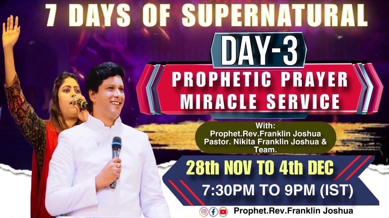 LIVE | DAY-3 | 7 DAYS OF SUPERNATURAL PROPHETIC MIRACLE PRAYER - YouTube
