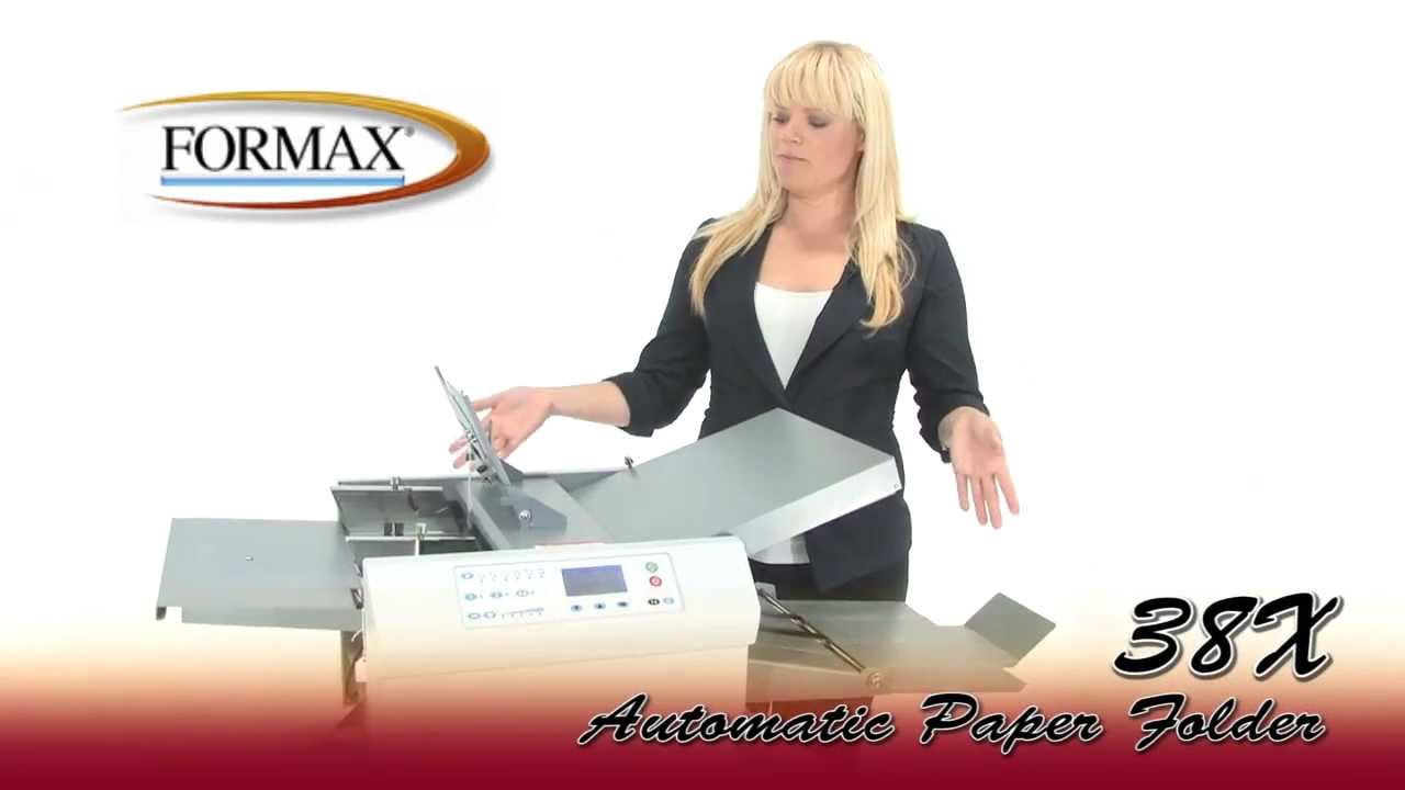 Formax FD 38X Automatic Tabletop Document Paper Folder - YouTube