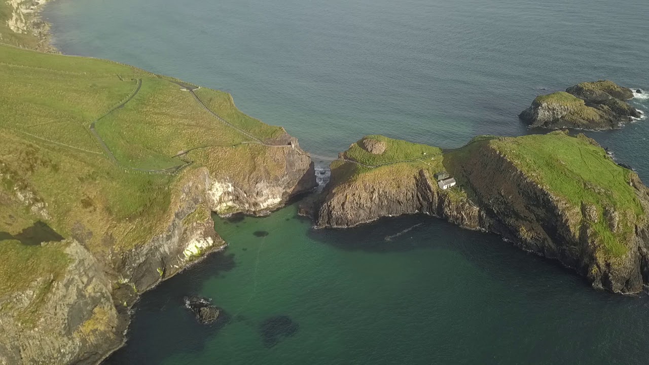 Flight near Carrick-a-reed rope bridge. - YouTube