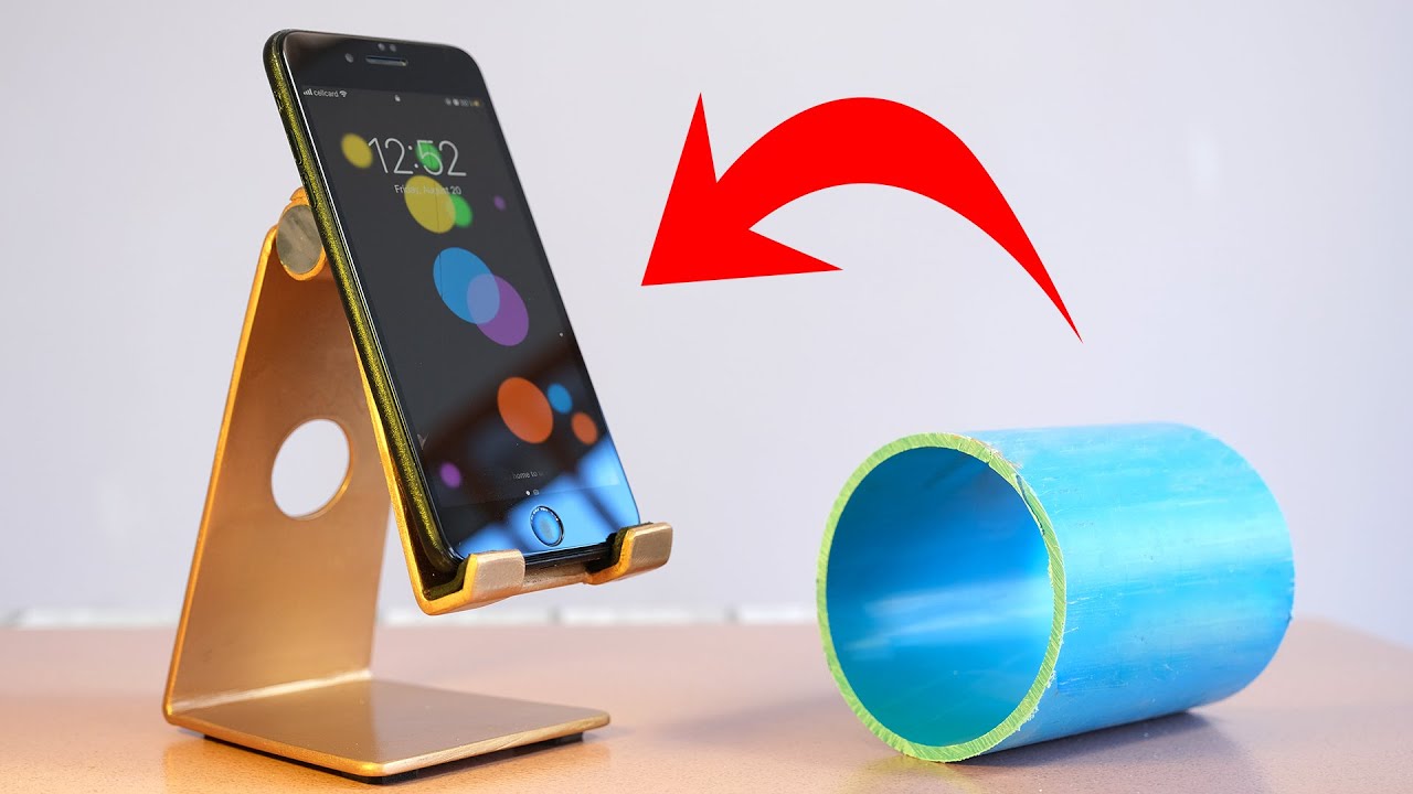 How to Make Phone Stand from PVC Pipe - Best DIY Mobile Stand 2021 ...