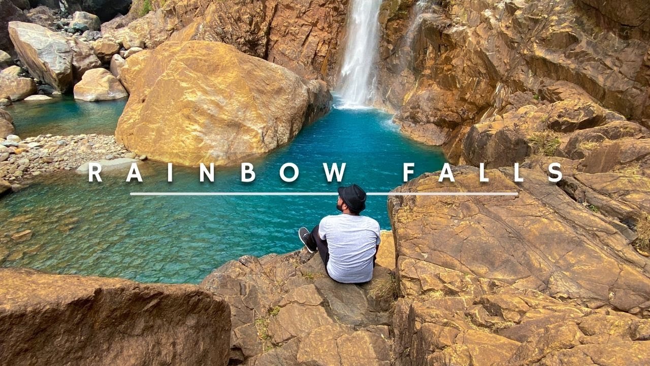 Trek to Rainbow Waterfall Near Double Decker Bridge in Meghalaya - YouTube