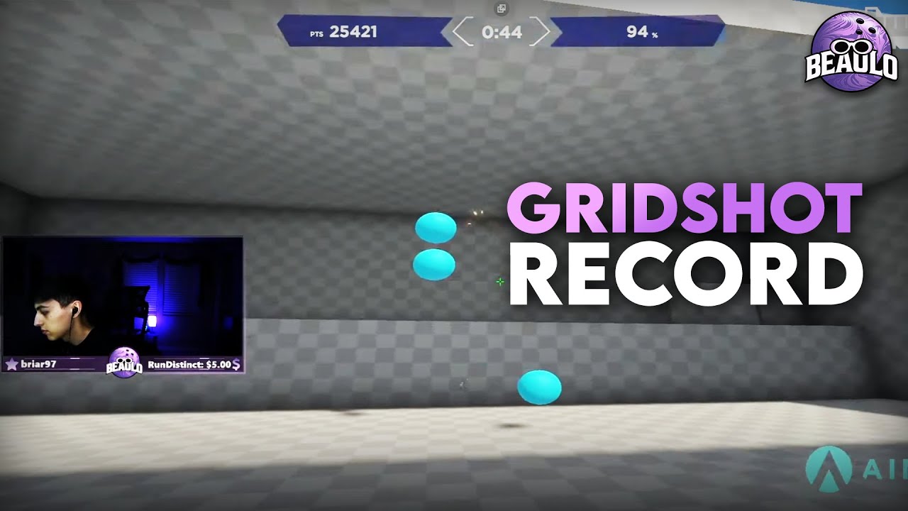 BEAULO'S NEW AIM LAB GRIDSHOT RECORD - YouTube