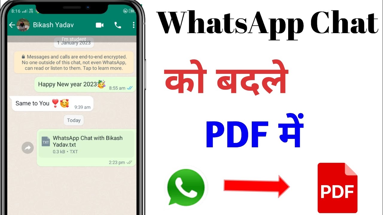 Convert WhatsApp Chat Into PDF File | Simple Trick | Export WhatsApp ...