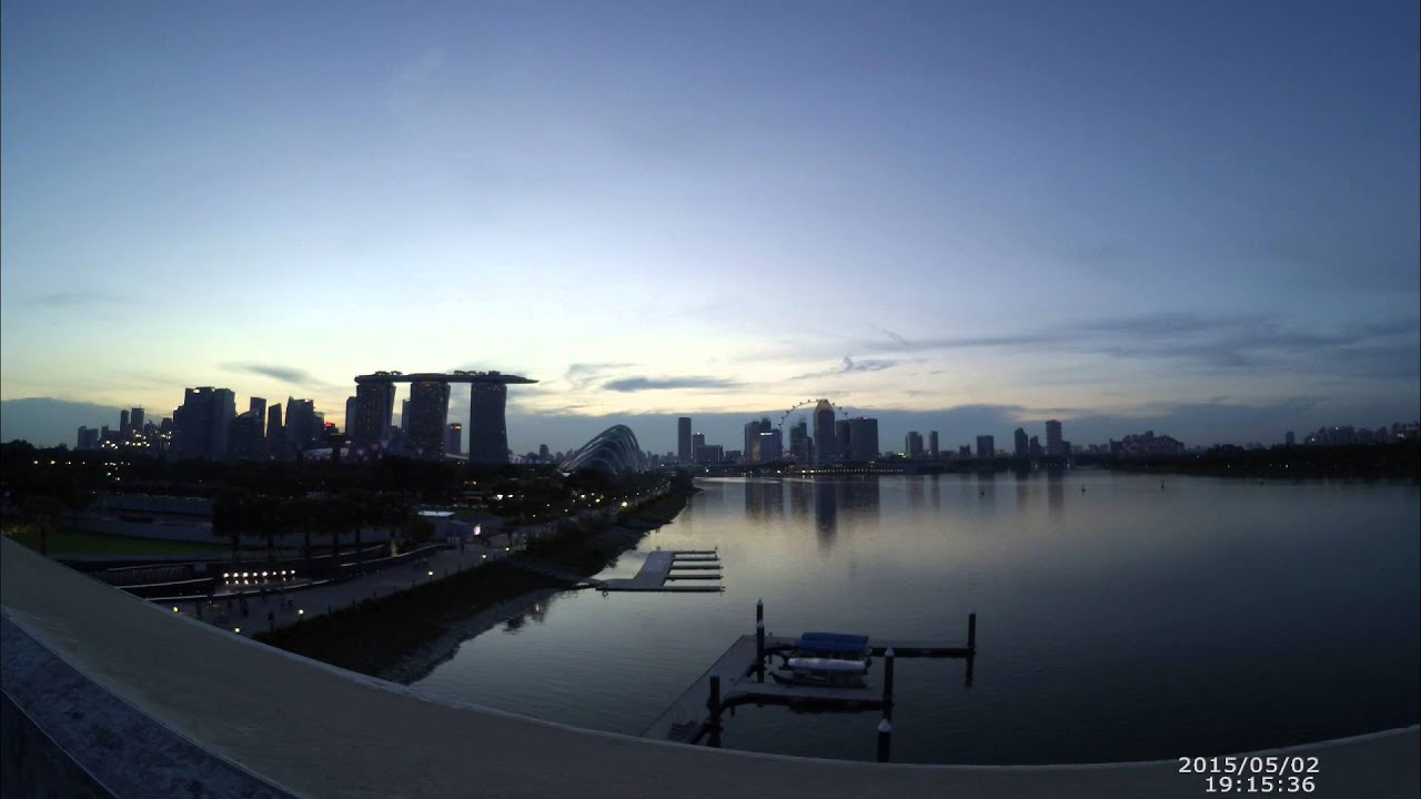 [20150502] Sunset till Night at Marina Barrage, Singapore - YouTube