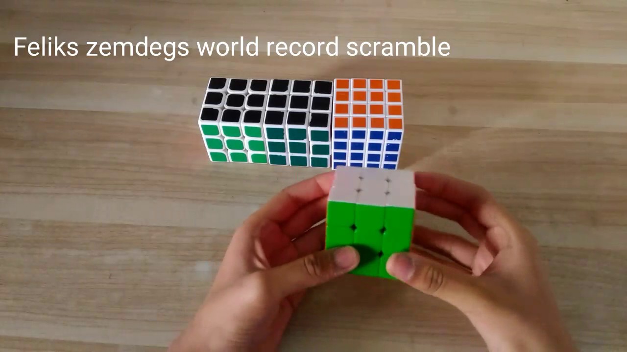 Rubik's cube sub 5 all world record scrambles - YouTube