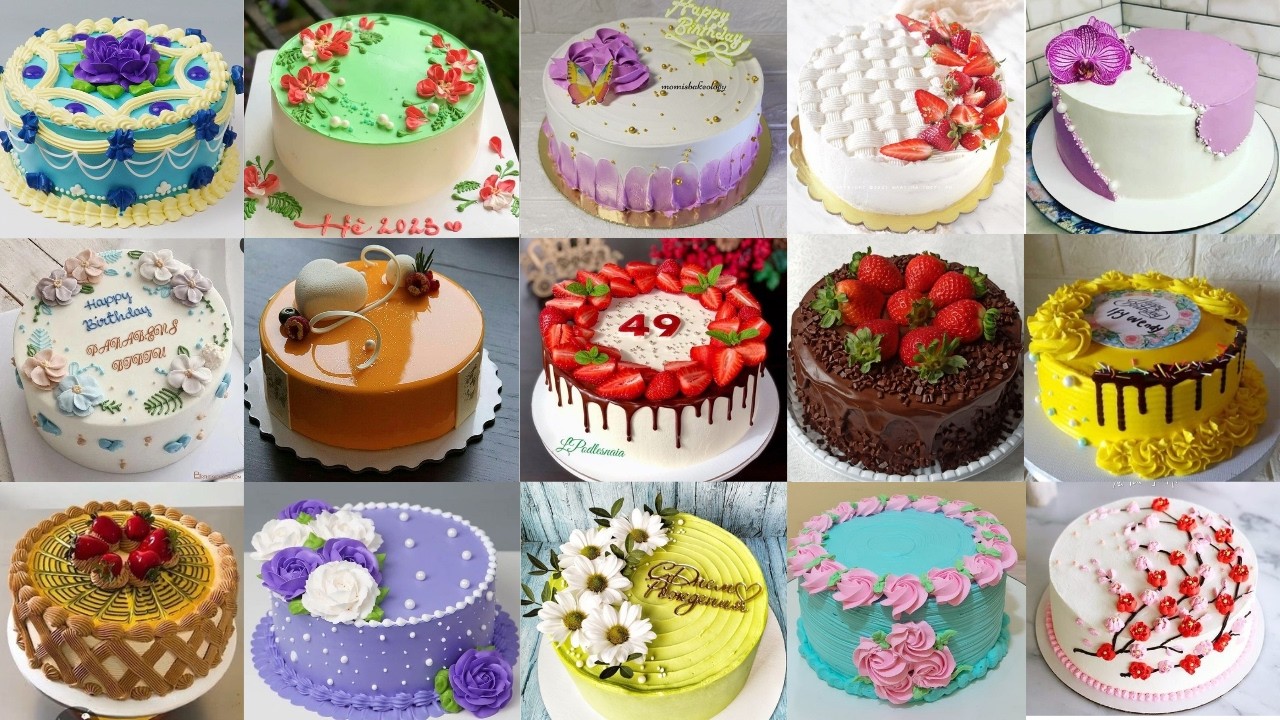 🎂💓 Simple Cake Design/Cake Design Photos/Cake Design for Birthday/Cake ...