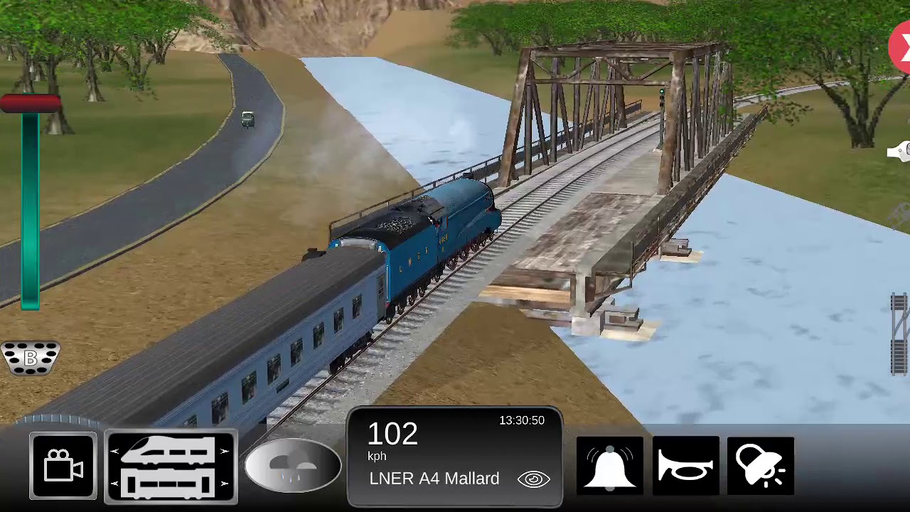 Train Sim A4 Mallard in India Scene - YouTube