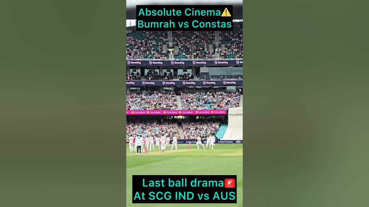 Bumrah vs Constas Live video 💀|| Live fight from SCG⚠️ #cricket #shorts #indvsaus #bgt - YouTube