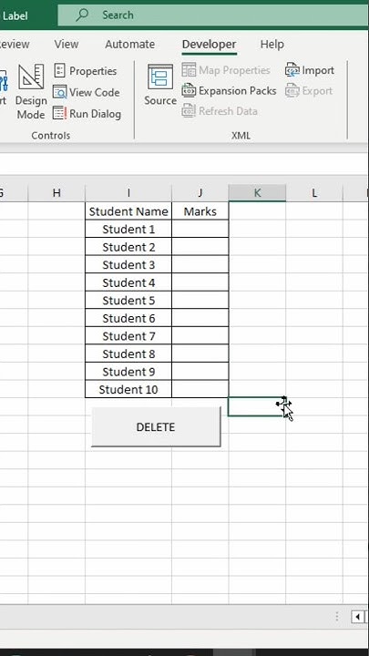 How to add delete button in excel #excelreel #datepick #excelshorts # ...