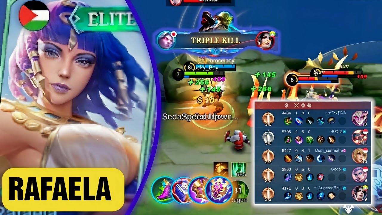 RAFAELA MLBB GAMEPLAY || EPIC RANK || BEST BUILD GUIDE - YouTube