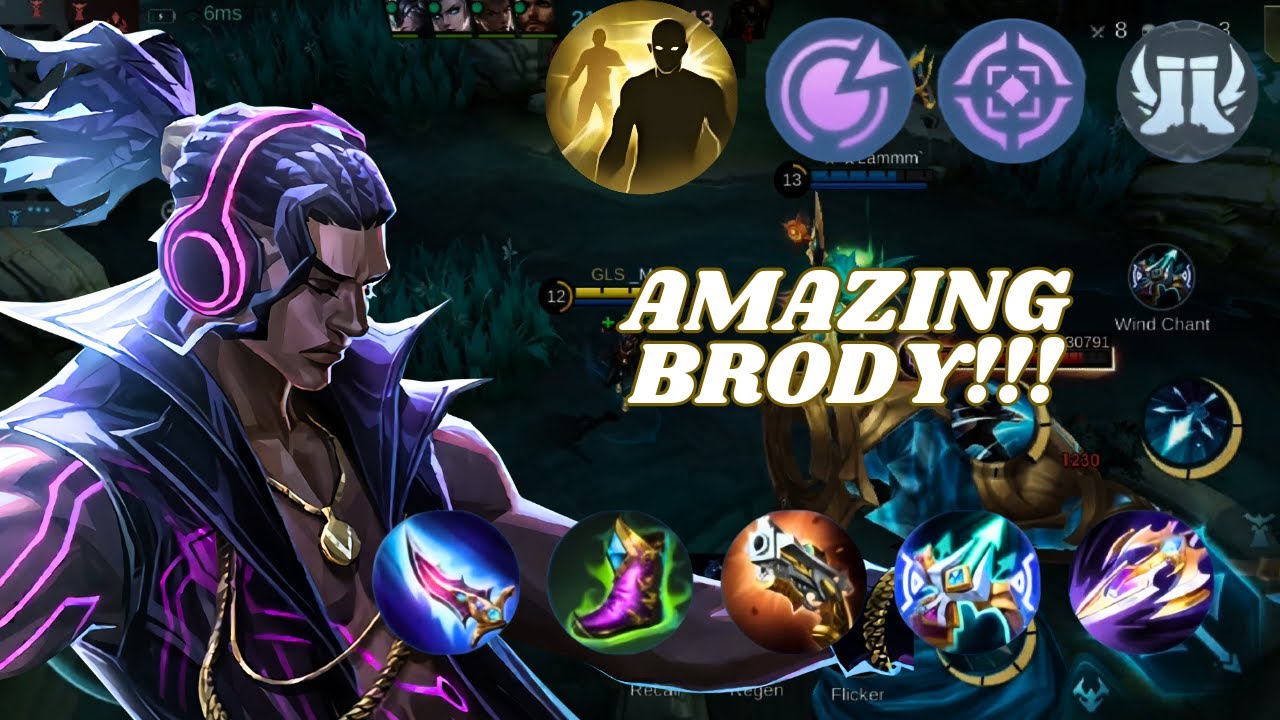 Gameplay Brody!! Best Build and Emblem Brody!! Best Marksman in MLBB ...