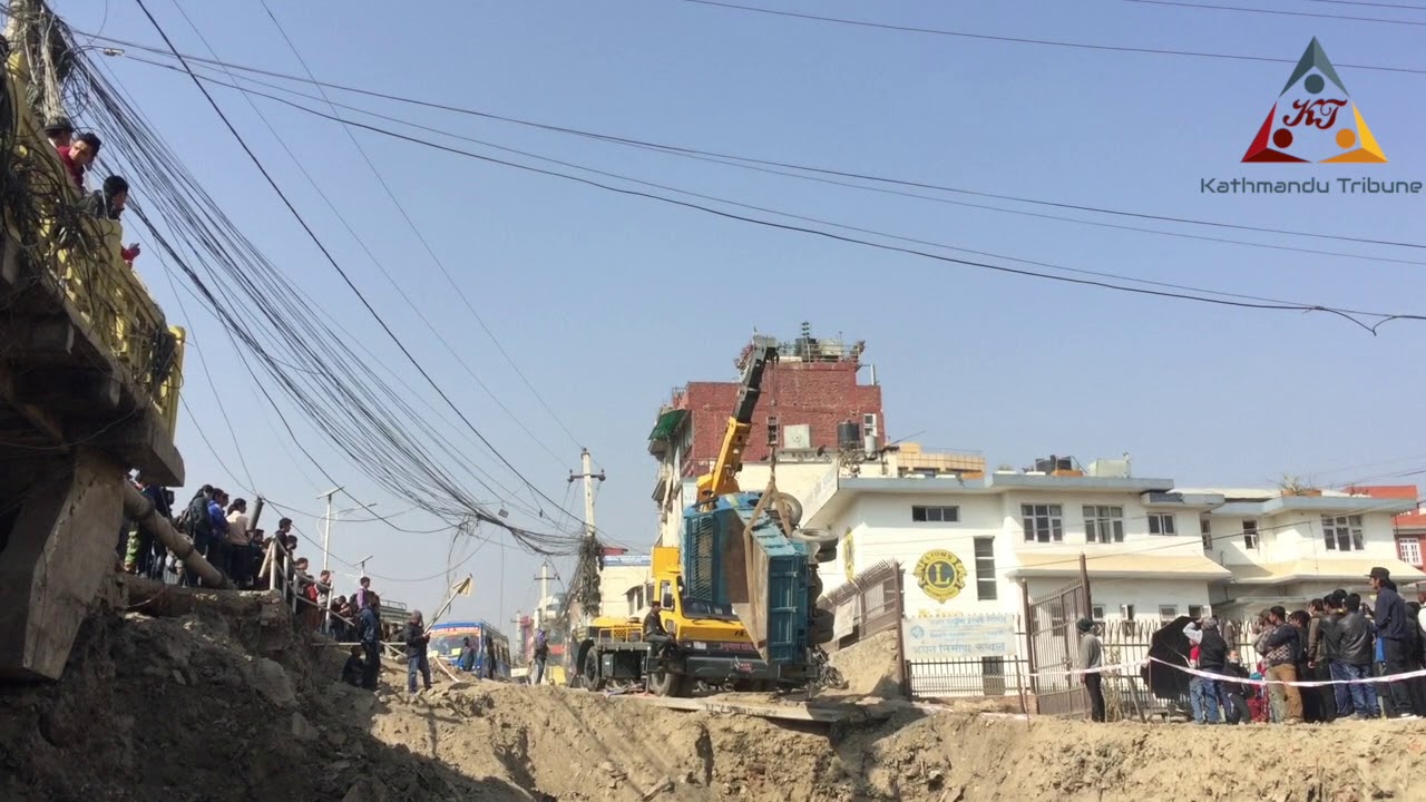 Bridge construction in Shantinagar - YouTube