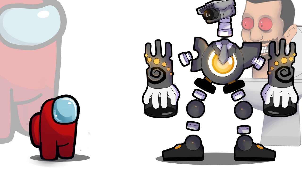 Mini Crewmate Kills TV Man, Cameraman, Speakerman BUT Wubbox | Among Us ...