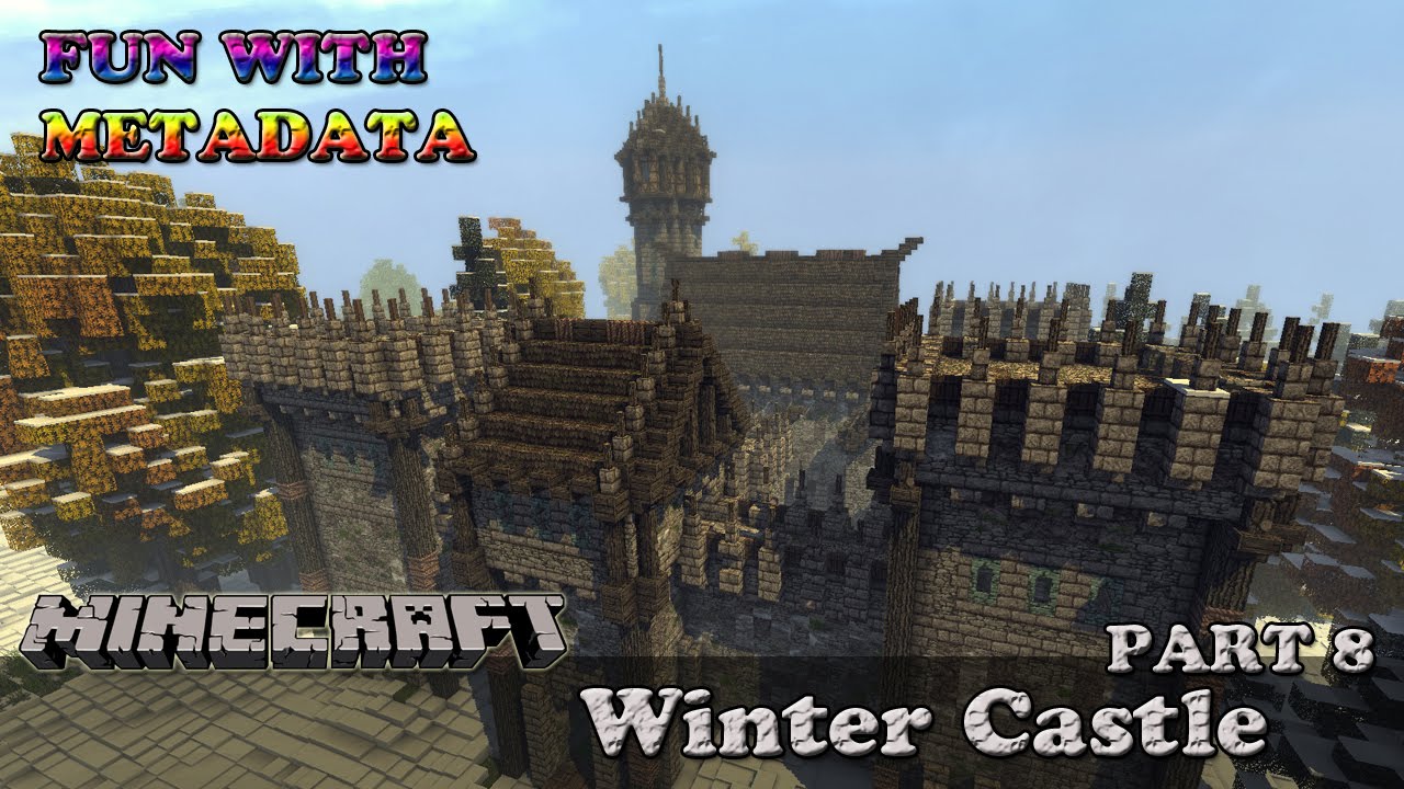 Minecraft: Winter Castle Build Tutorial part8 - YouTube
