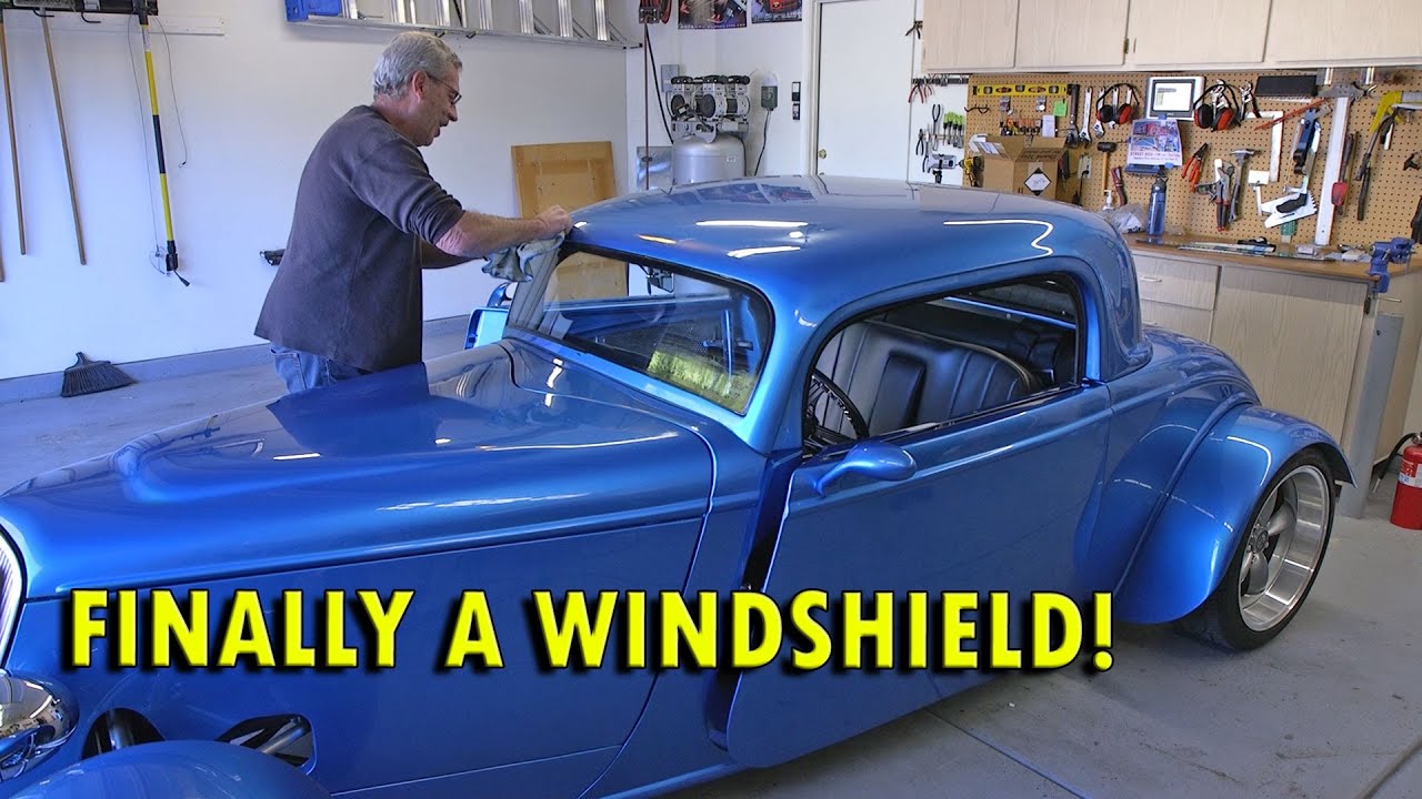 Factory Five 33 Hot Rod V2 - Windshield Modified & Installed - YouTube
