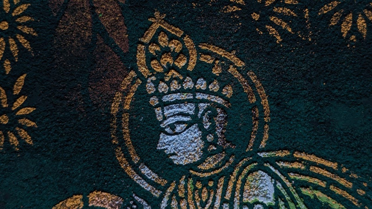 Sanjhi, sacred paintings in Vrindavan temples - YouTube