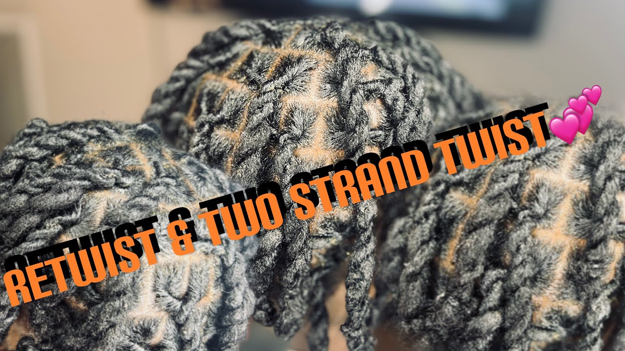 Dreads retwist &two strand twist - YouTube