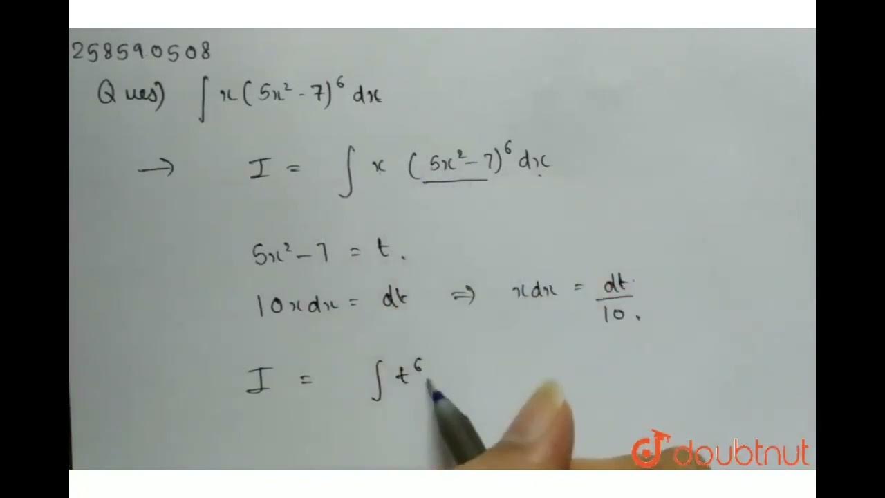(i) int x(5x^(2)-7)^(6)dx | CLASS 12 | INDEFINITE INTEGRALS | MATHS | Doubtnut - YouTube