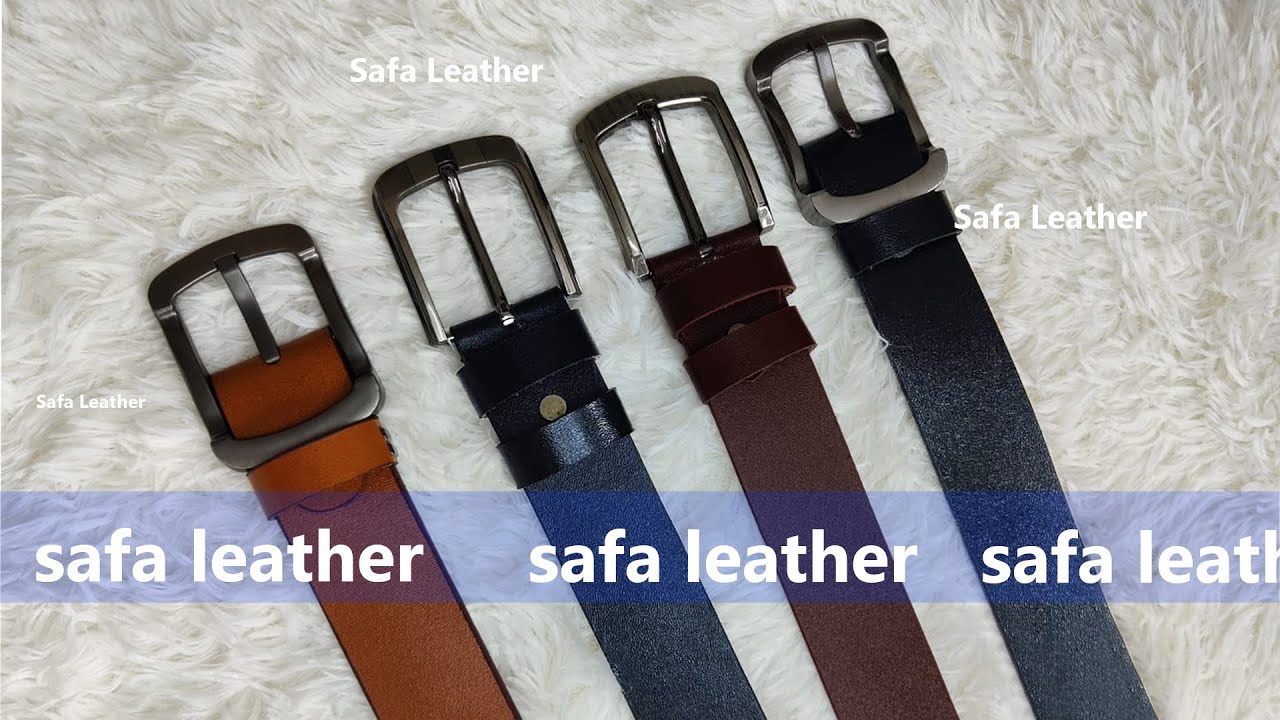 100%Genuine Leather belt -Safa Leather -4400 - YouTube