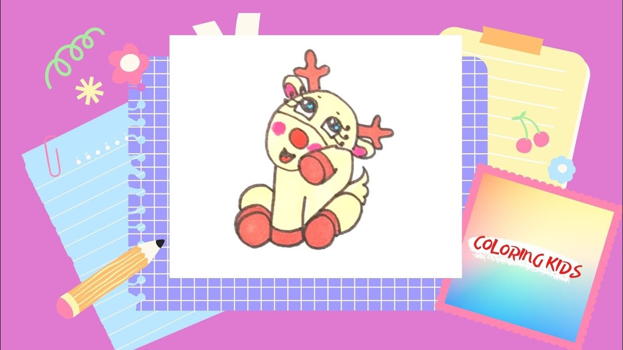 renifer rysunek krok po kroku KOLOROWANKA NARYSOWAĆ RENIFERA - YouTube