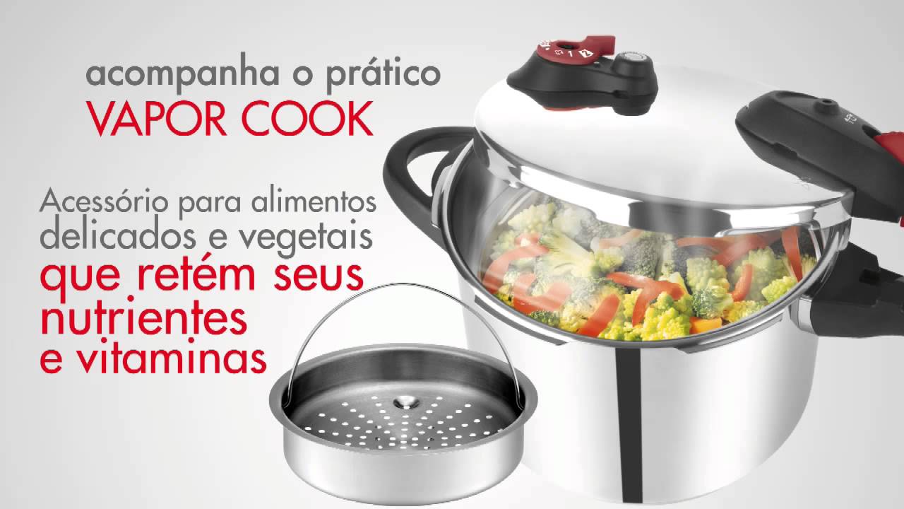 Panela de Pressao Clock Ppfe 6litros Inox - YouTube