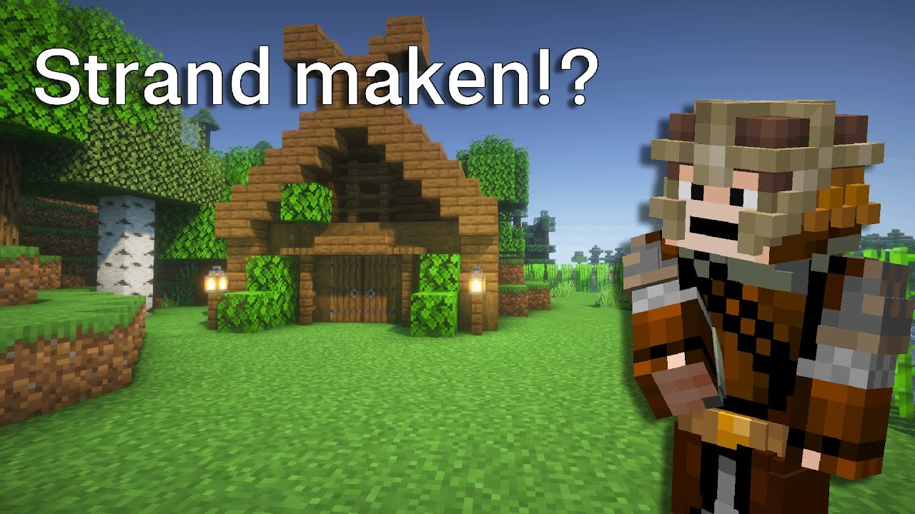Een strand maken!? In Minecraft (Survival) - YouTube
