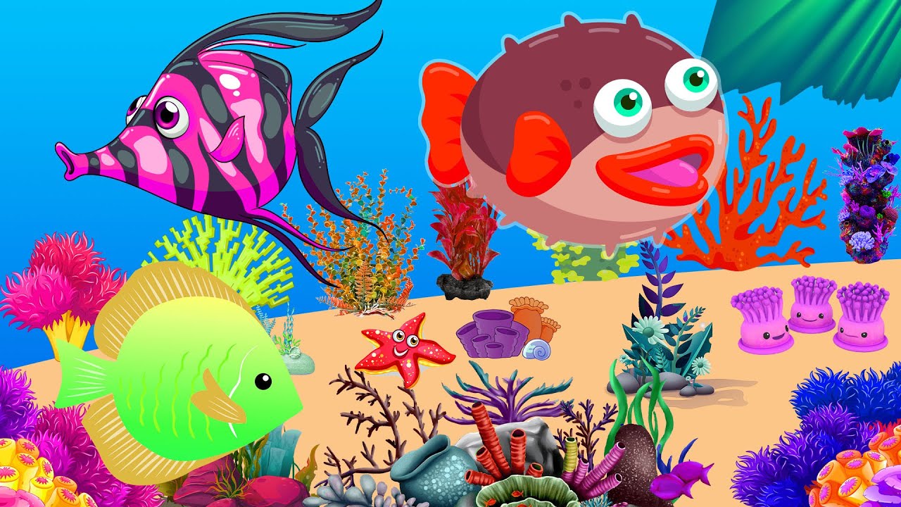 Relaxing baby sleep music. Bedtime lullaby and soothing fish animation ...