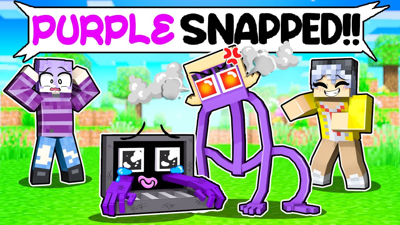 PURPLE Rainbow Friend SNAPPED in Minecraft! - YouTube