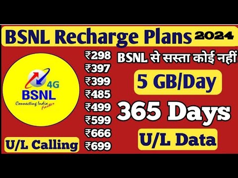 BSNL Mobile Recharge Plan Details | BSNL Recharge Plan 2024 | best BSNL ...
