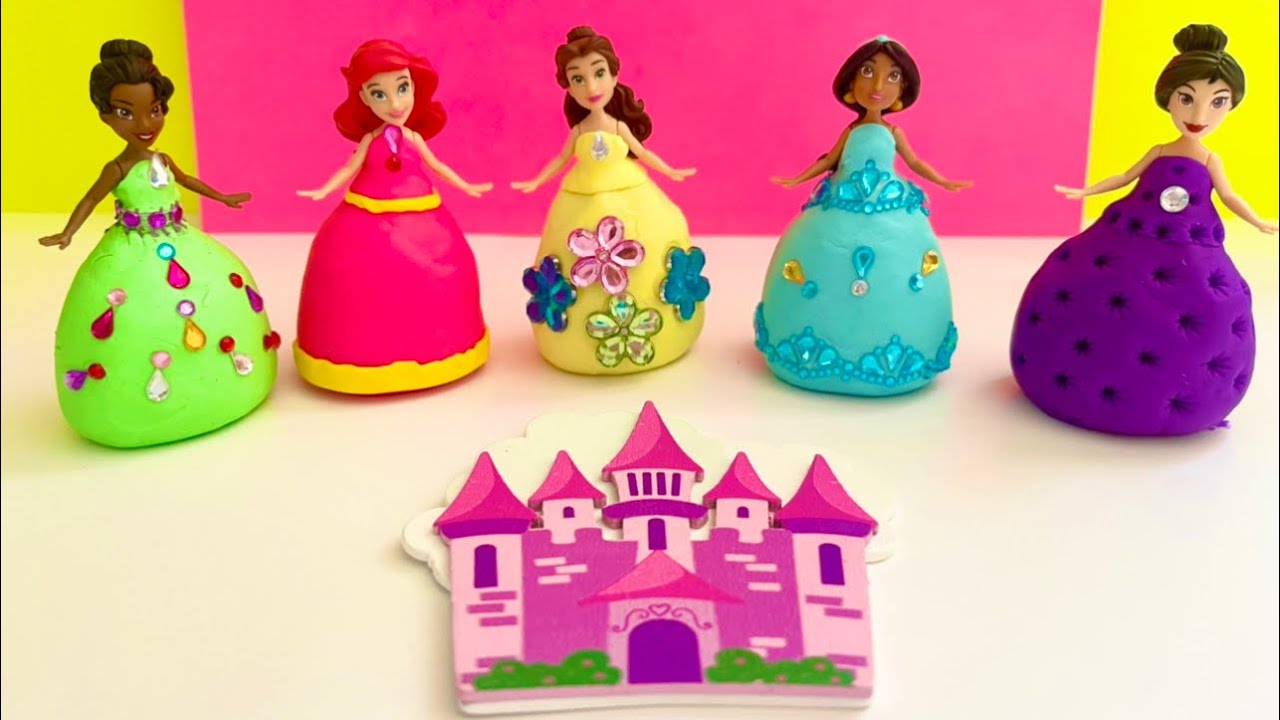 DIY How to Make Clay Disney Princess Dress | DIY Doll Dress #asmr #clay ...