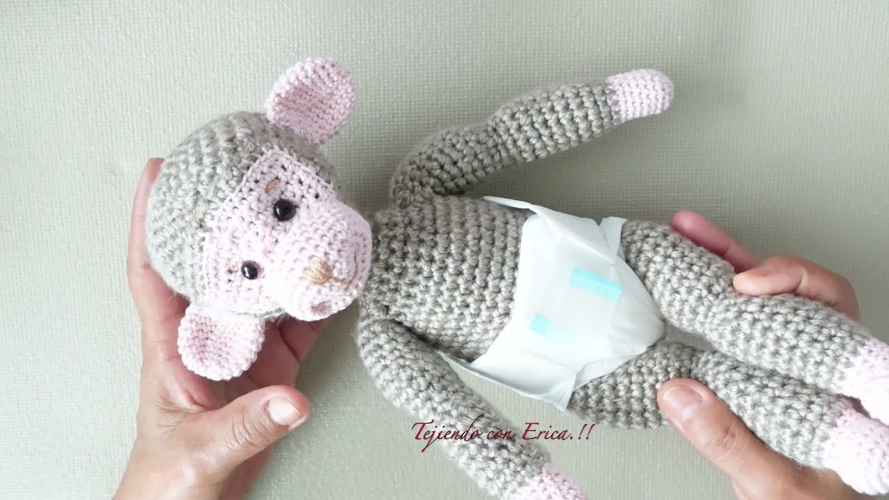 Tutorial #2 )( Chango bebé a crochet.!! Tejiendo Con Erica. - YouTube