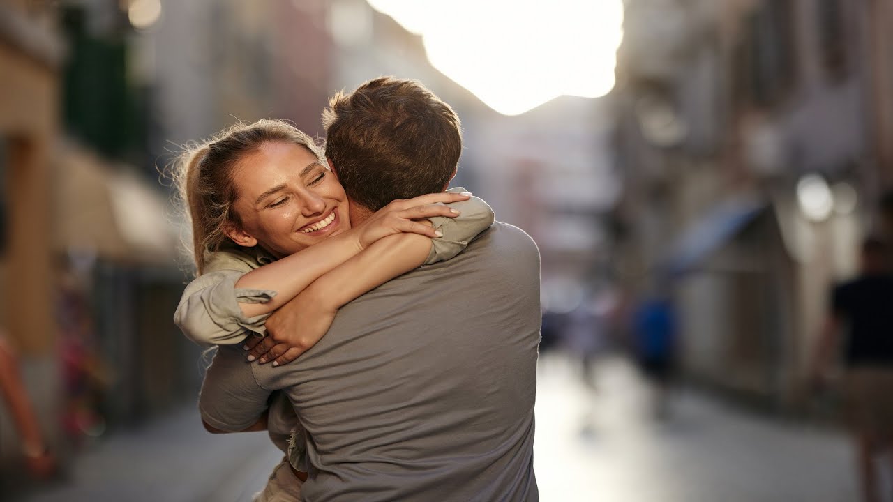 Why Do Girls Hug Guys Over The Shoulders? - YouTube