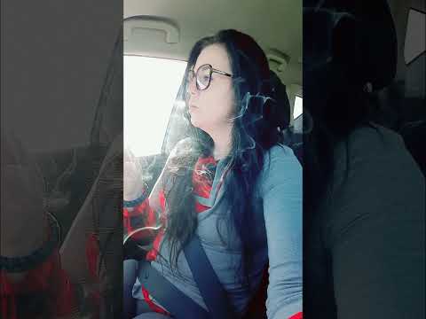 Woman smoking marlboro smooth 100