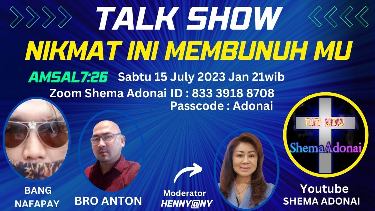 TALKSHOW : Nikmat Ini MembunuhMu , Amsal 7 : 26 - YouTube