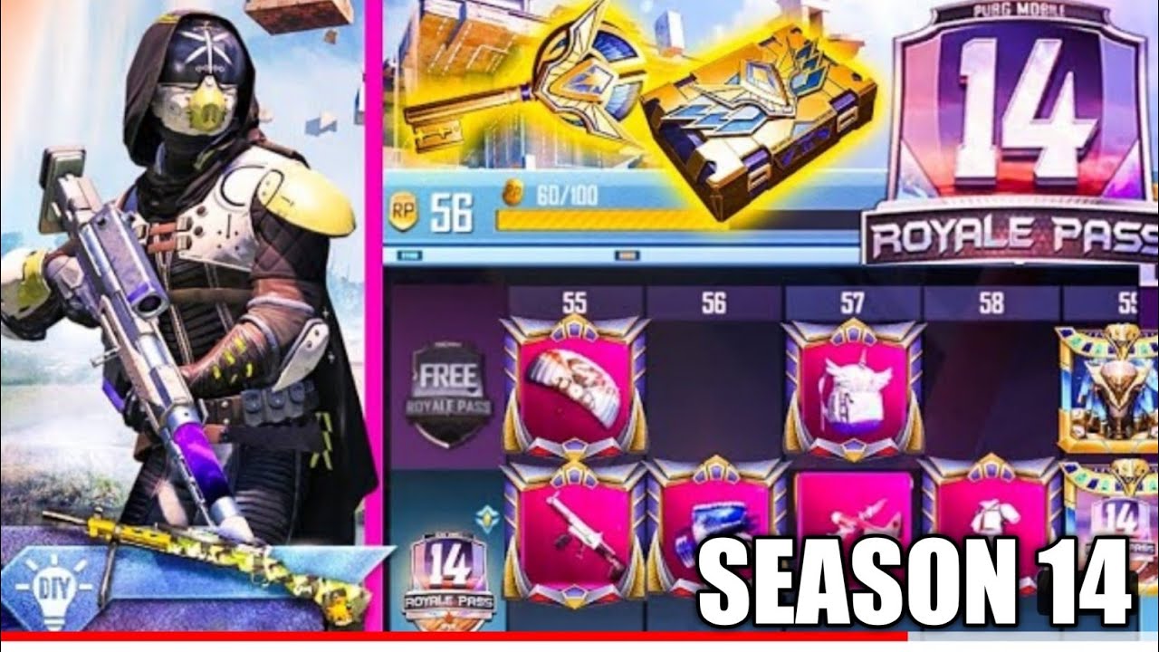 SEASON 14 ROYAL PASS TIER REWARDS | S14 ( 1 to 100 ) Rp Rewards PUBG ...