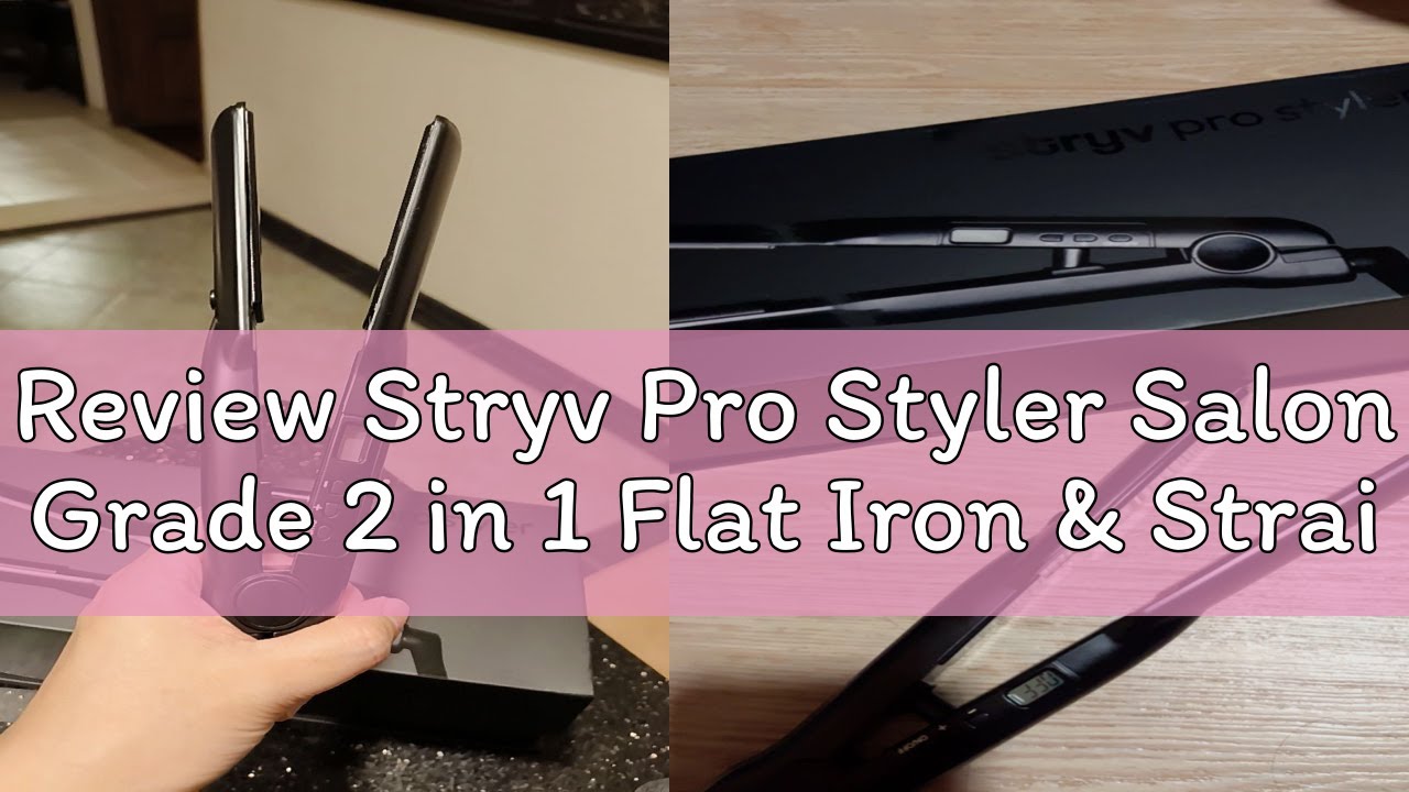 Review Stryv Pro Styler Salon Grade 2 in 1 Flat Iron & Straightener 50W ...