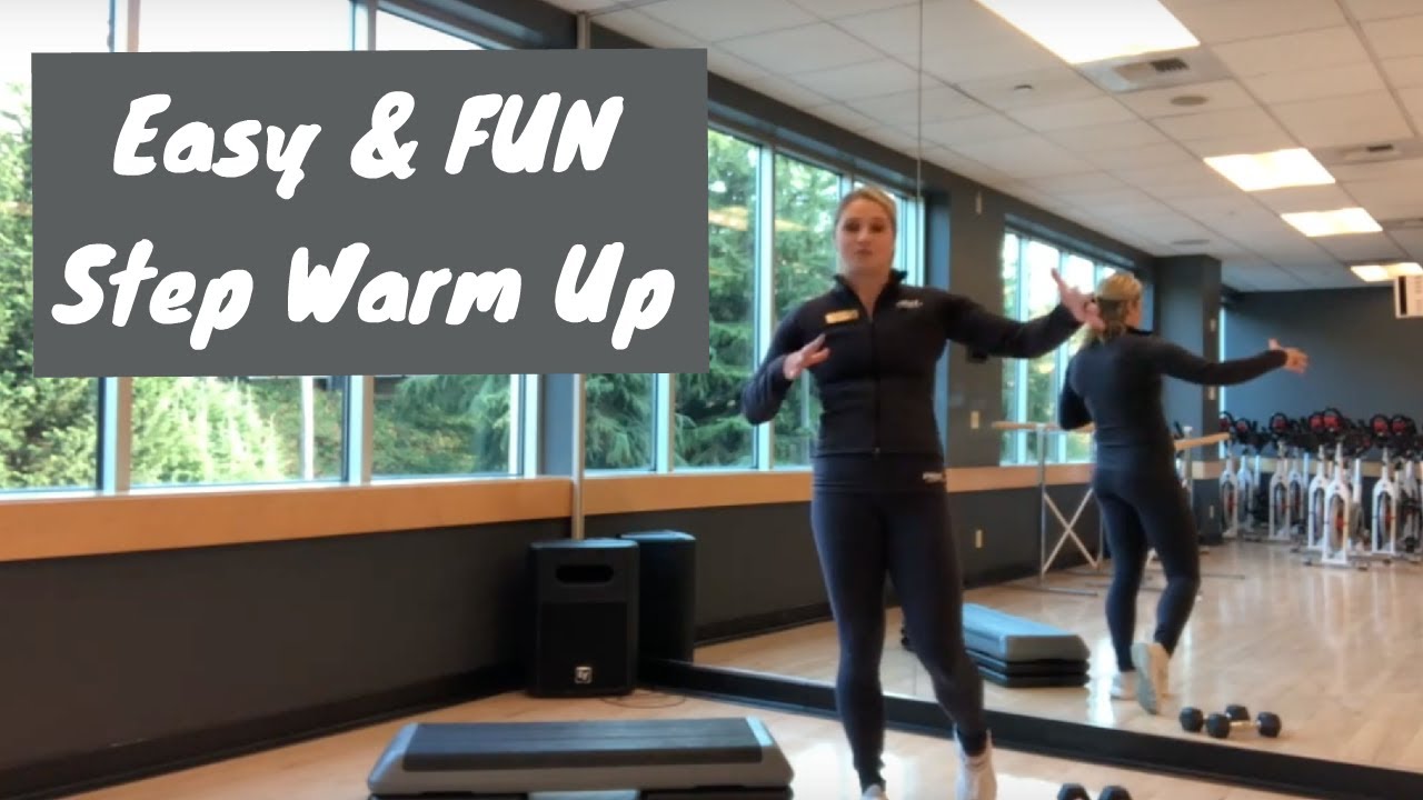 Easy Warm Up and Step Choreography - YouTube