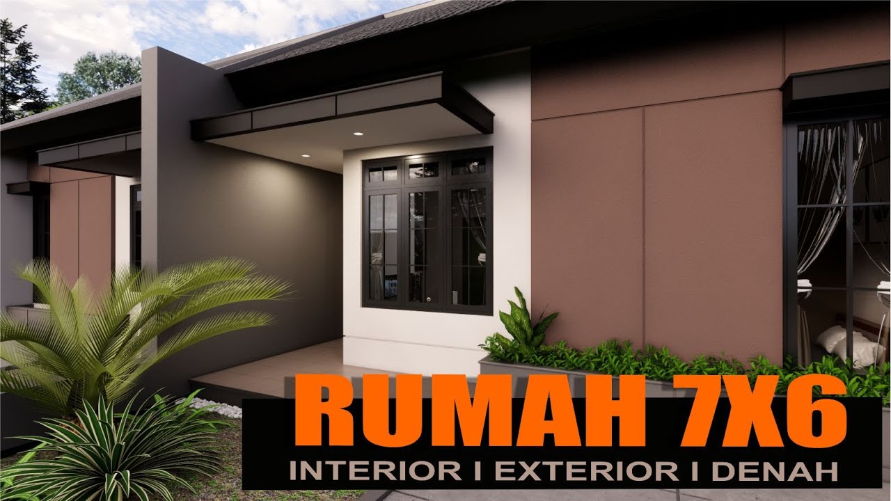 Rumah Minimalis Open Space 7x6 - 2 Kamar Tidur - YouTube