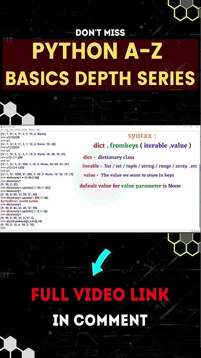 Dictionary fromkeys( ) Method in #python #telugu | #shorts # ...