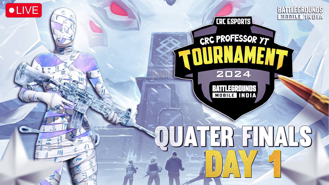 QUATER FINALS DAY 1 🏆 PRESENTS BY CRCPROFESSORYT #bgmilive #conqueror ...