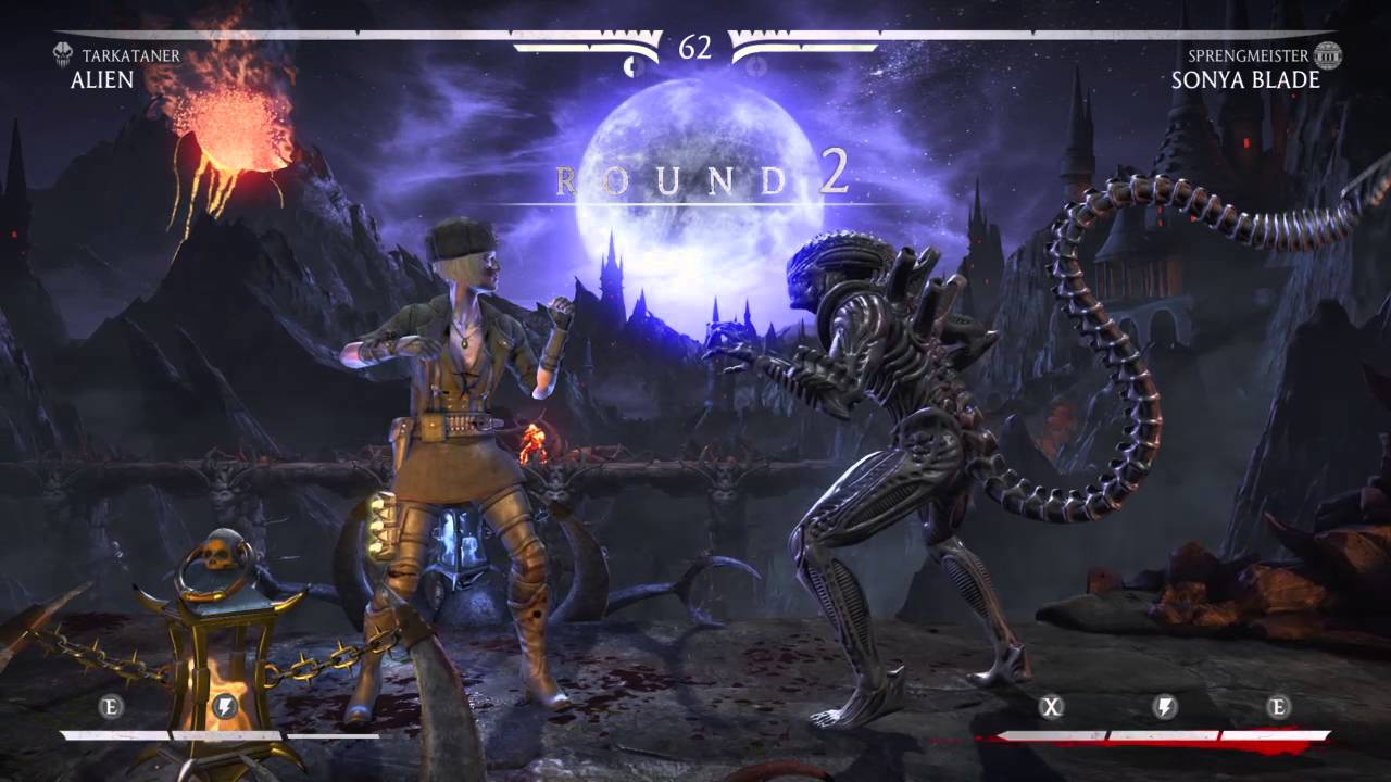 Mortal Kombat X Alien v Sonya Brutality - YouTube