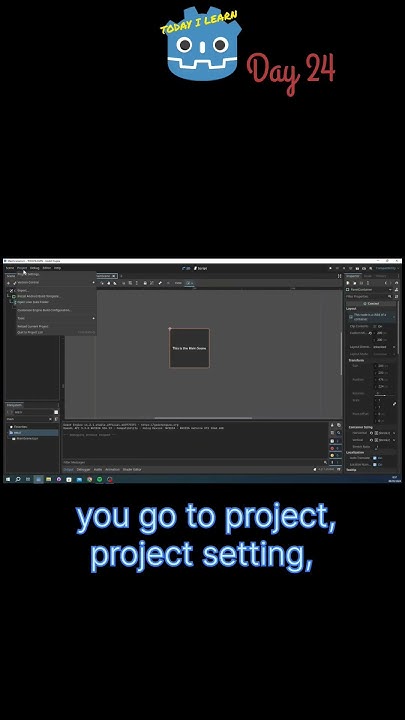 Change Main Scene In Godot - Today I Learn Day 24 - YouTube