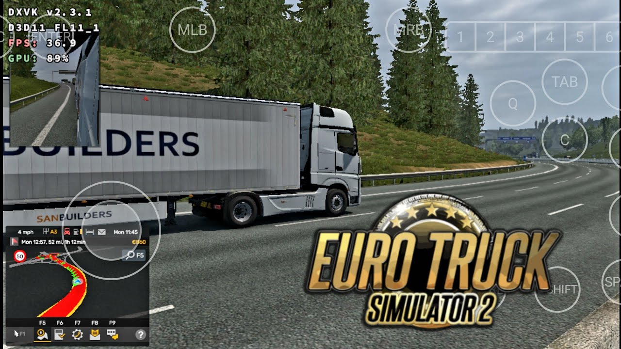 Winlator 7.1 Euro Truck Simulator 2 Galaxy S24 Ultra Gameplay Test ...