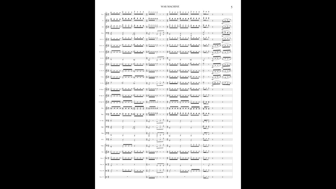 WAR MACHINE for Concert Band - YouTube