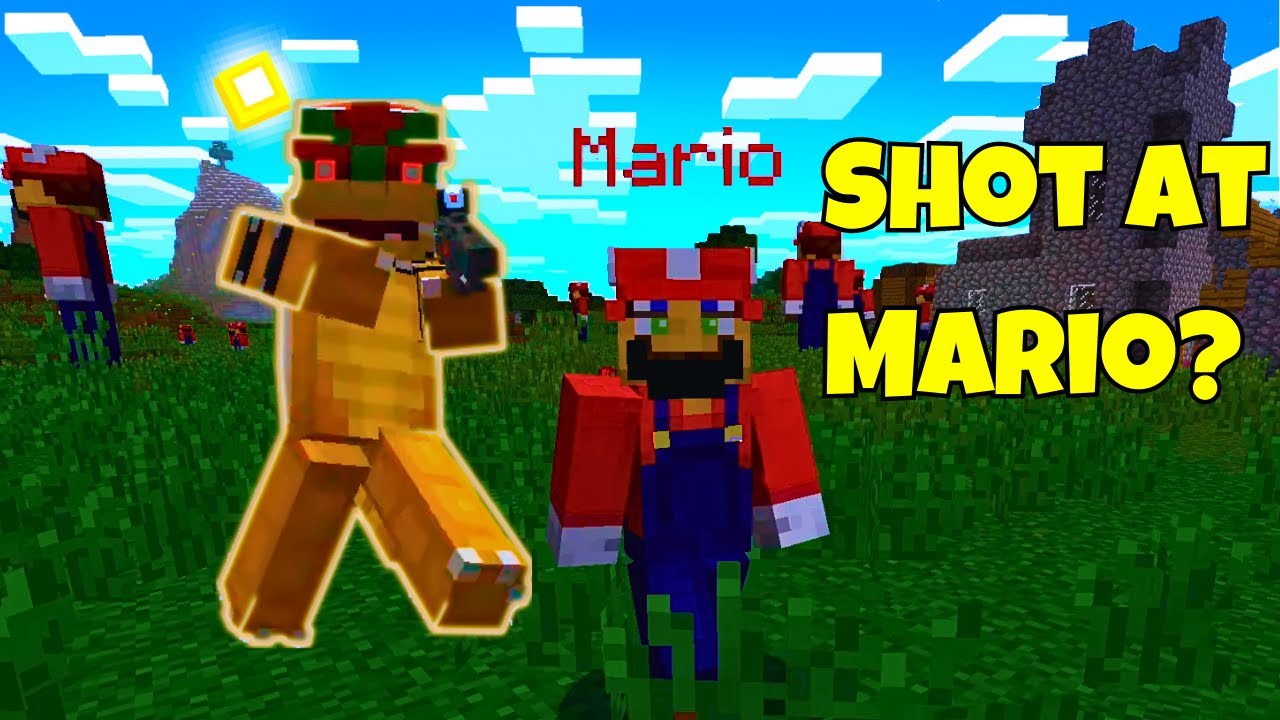Minecraft Guns Mod: Mario vs Bowser in Minecraft Village Siege - Part 1 ...
