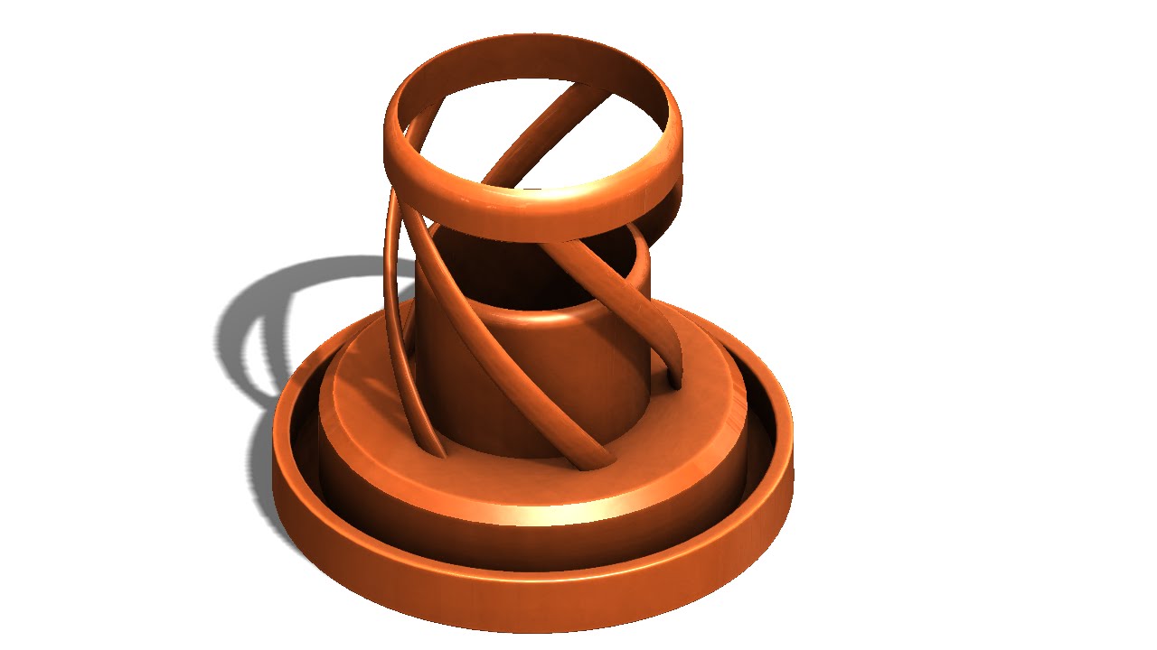 SolidWorks P Tutorial #73: The Twisted Cap (integrated cylinders) - YouTube