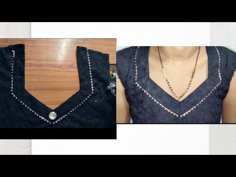 suit front neck design very easy method in 2 minutes - YouTube