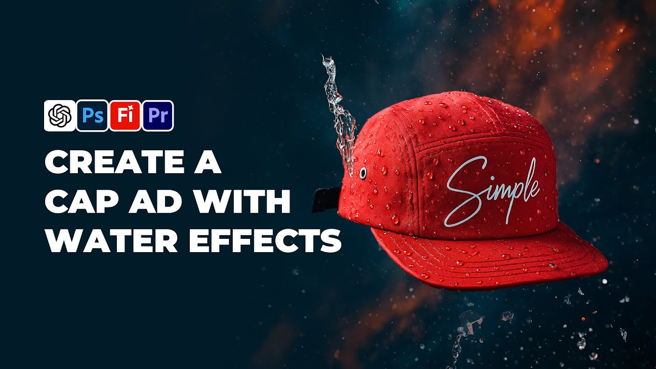 Create a High-Impact Cap Ad with Water Effects - YouTube
