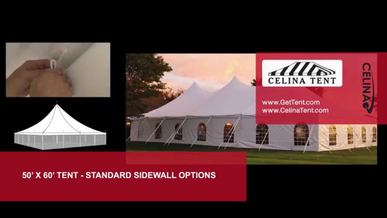 50' x 60' Tent & Canopy - Standard Sidewall Options - YouTube